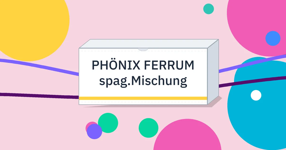 Symbolbild: Packung mit der Aufschrift PHÖNIX FERRUM spag.Mischung (PZN 04223412) – Verfügbarkeit und Bezug in Apotheken in Frankfurt am Main