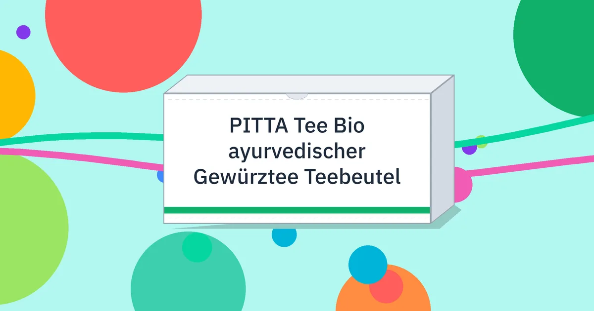 Symbolbild: Packung mit der Aufschrift PITTA Tee Bio ayurvedischer Gewürztee Teebeutel (PZN 17206007) – Verfügbarkeit und Bezug in Apotheken in Frankfurt am Main
