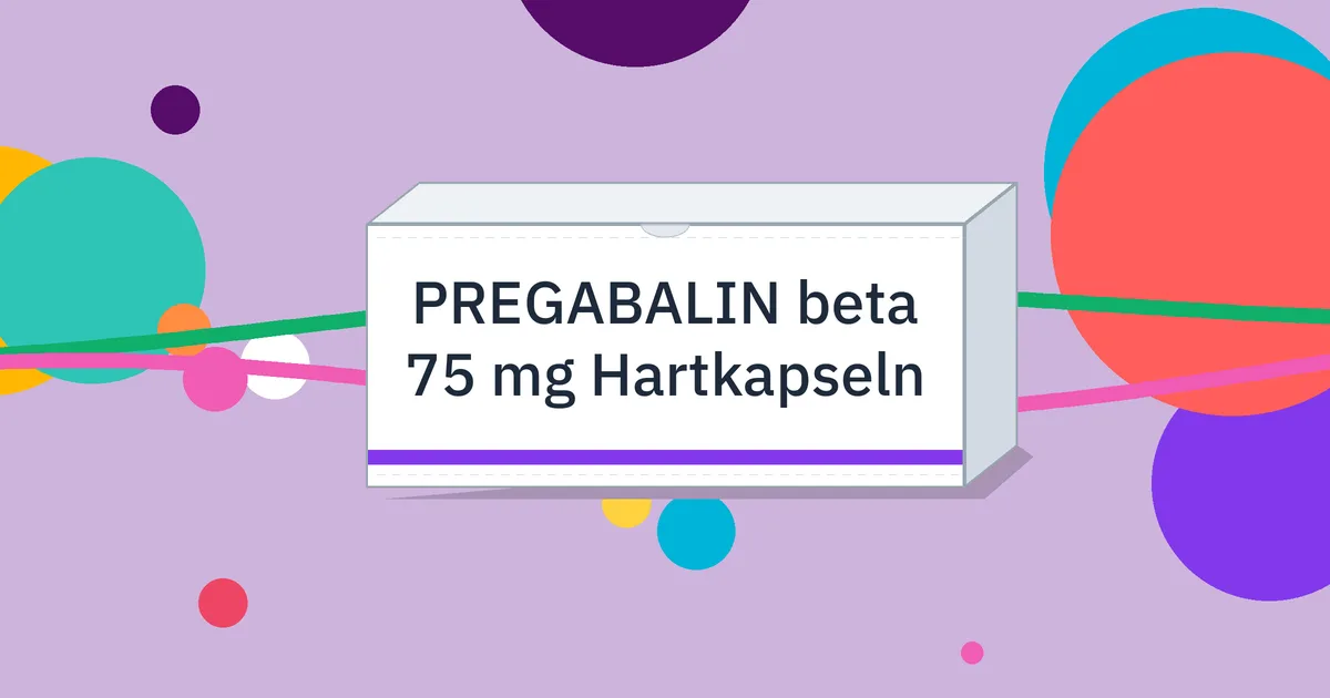 Symbolbild: Packung mit der Aufschrift PREGABALIN beta 75 mg Hartkapseln (PZN 10810533) – Verfügbarkeit und Bezug in Apotheken in Frankfurt am Main