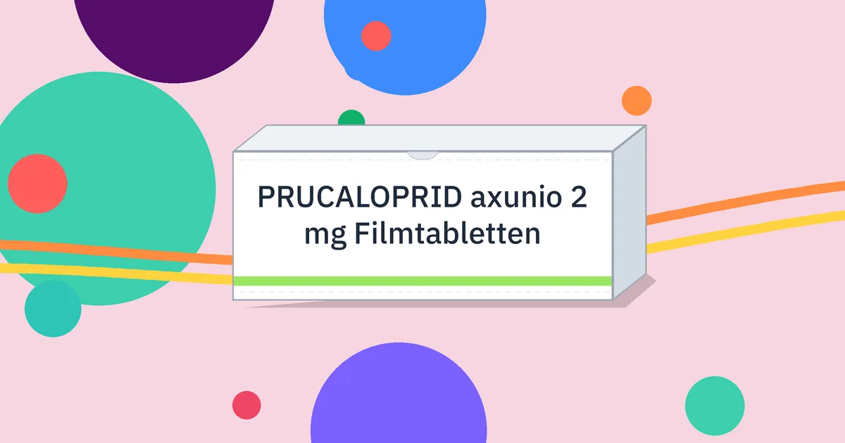 Symbolbild: Packung mit der Aufschrift PRUCALOPRID axunio 2 mg Filmtabletten (PZN 16798974) – Verfügbarkeit und Bezug in Apotheken in Frankfurt am Main