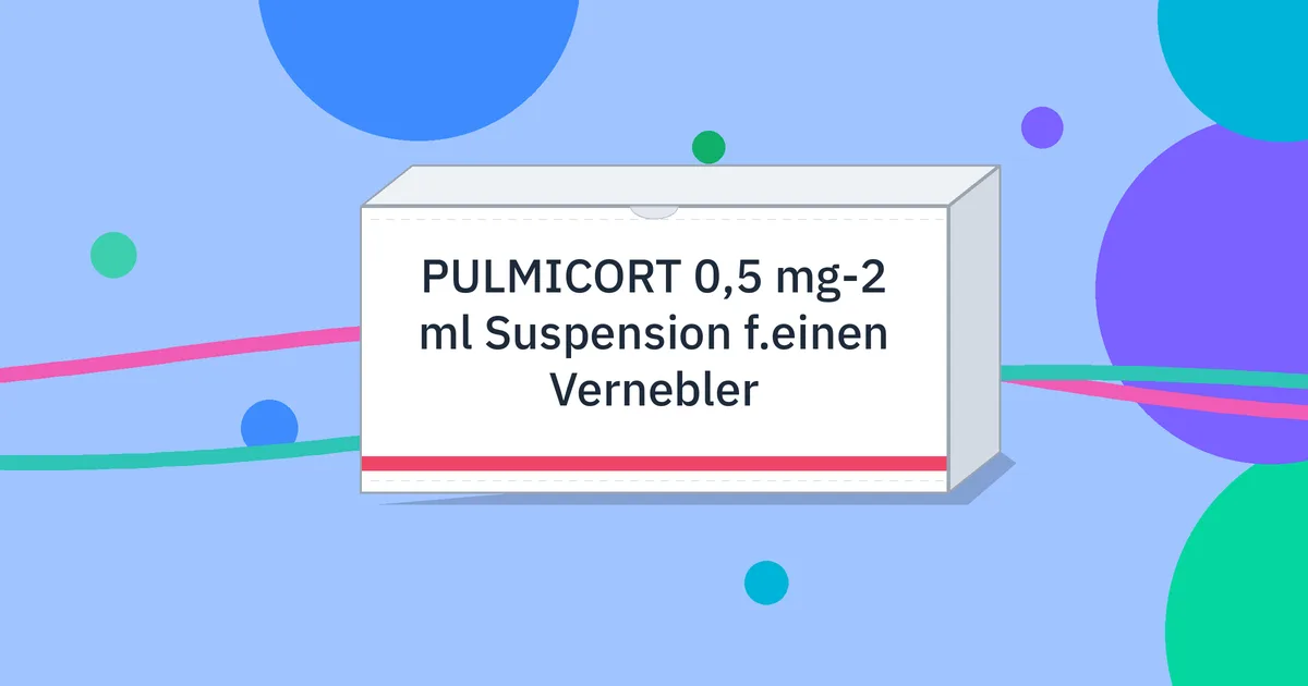 Symbolbild: Packung mit der Aufschrift PULMICORT 0,5 mg-2 ml Suspension f.einen Vernebler (PZN 01831016) – Verfügbarkeit und Bezug in Apotheken in Frankfurt am Main