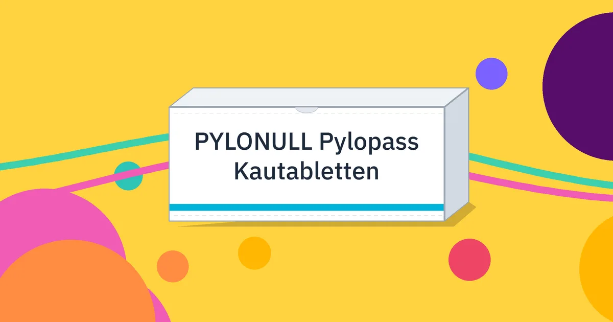 Symbolbild: Packung mit der Aufschrift PYLONULL Pylopass Kautabletten (PZN 18726654) – Verfügbarkeit und Bezug in Apotheken in Frankfurt am Main