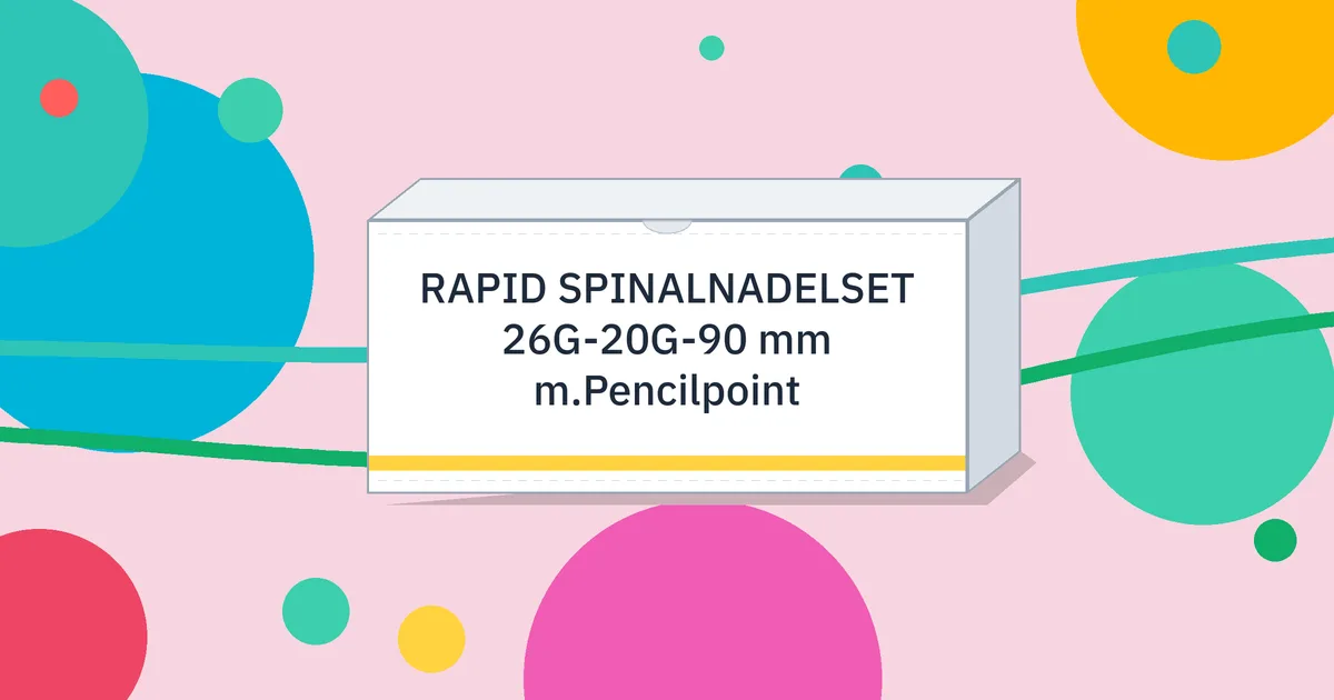 Symbolbild: Packung mit der Aufschrift RAPID SPINALNADELSET 26G-20G-90 mm m.Pencilpoint (PZN 09216121) – Verfügbarkeit und Bezug in Apotheken in Frankfurt am Main