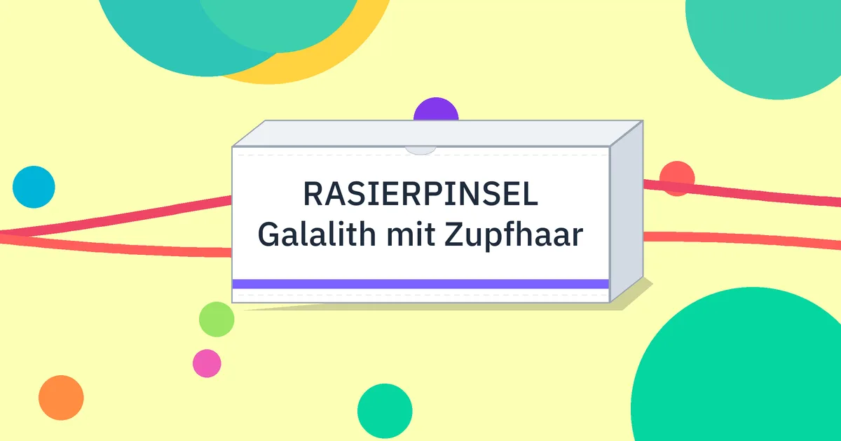 Symbolbild: Packung mit der Aufschrift RASIERPINSEL Galalith mit Zupfhaar (PZN 17245622) – Verfügbarkeit und Bezug in Apotheken in Frankfurt am Main