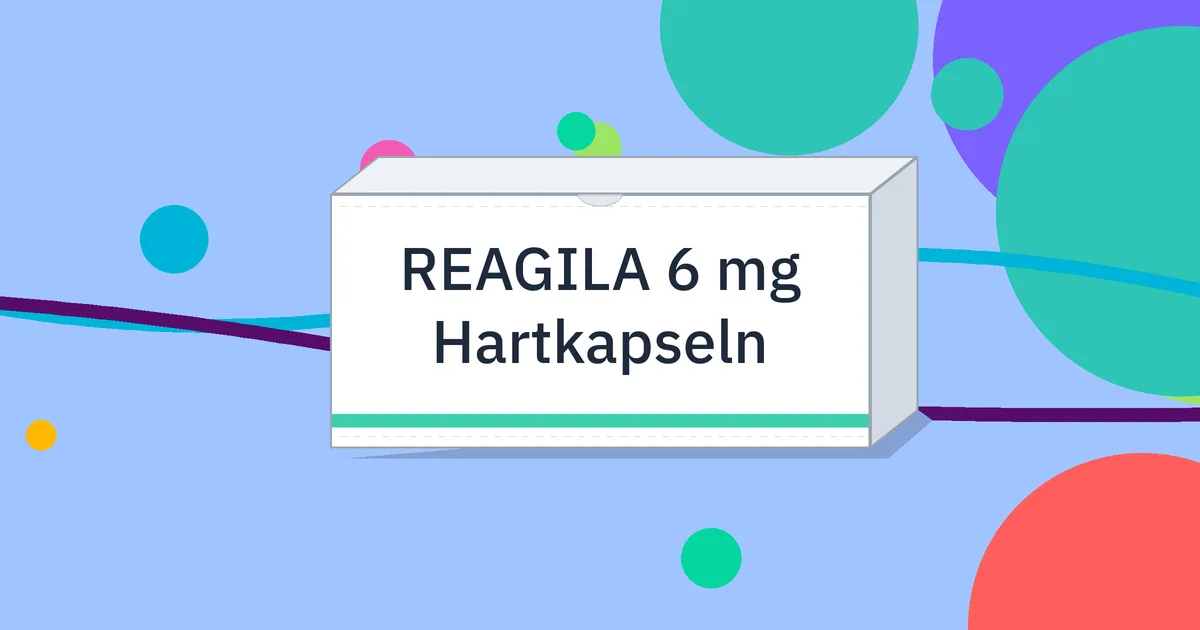 Symbolbild: Packung mit der Aufschrift REAGILA 6 mg Hartkapseln (PZN 19871418) – Verfügbarkeit und Bezug in Apotheken in Frankfurt am Main
