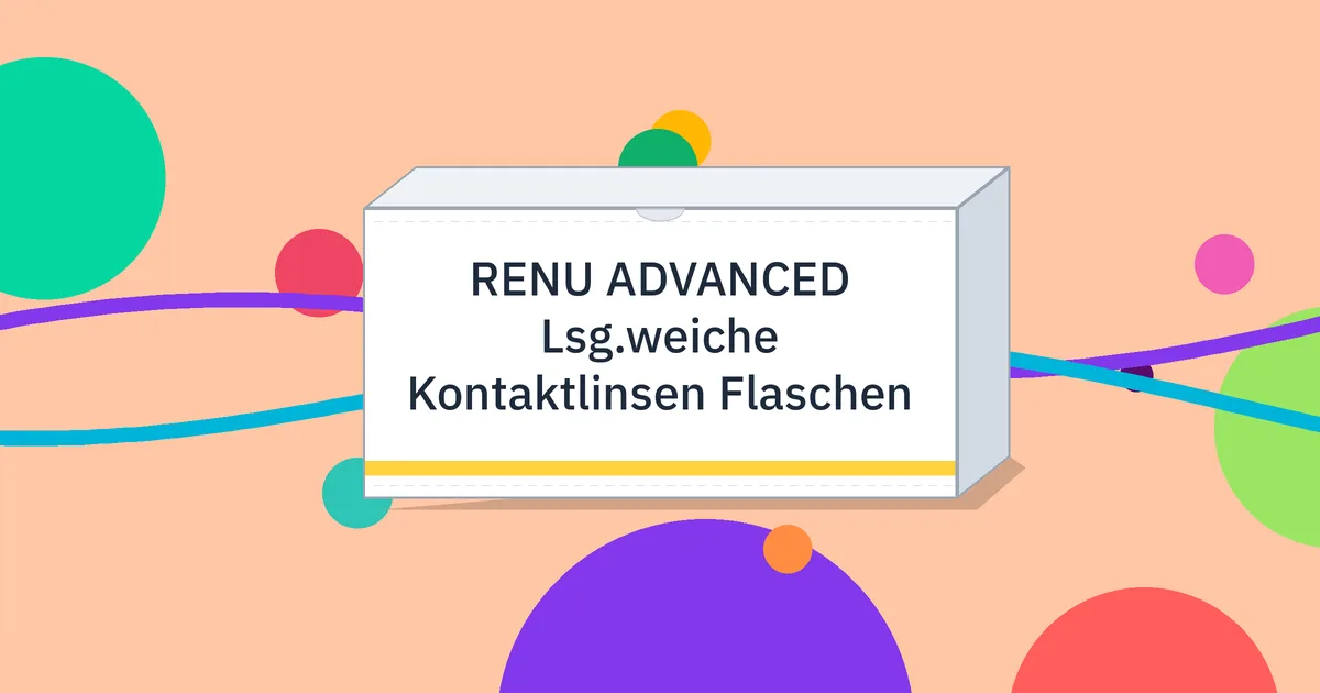 Symbolbild: Packung mit der Aufschrift RENU ADVANCED Lsg.weiche Kontaktlinsen Flaschen (PZN 19167866) – Verfügbarkeit und Bezug in Apotheken in Frankfurt am Main