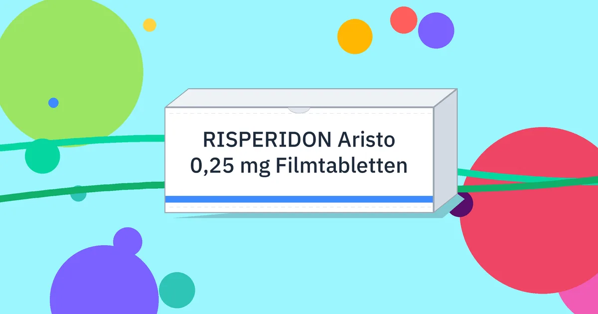 Symbolbild: Packung mit der Aufschrift RISPERIDON Aristo 0,25 mg Filmtabletten (PZN 11258859) – Verfügbarkeit und Bezug in Apotheken in Frankfurt am Main