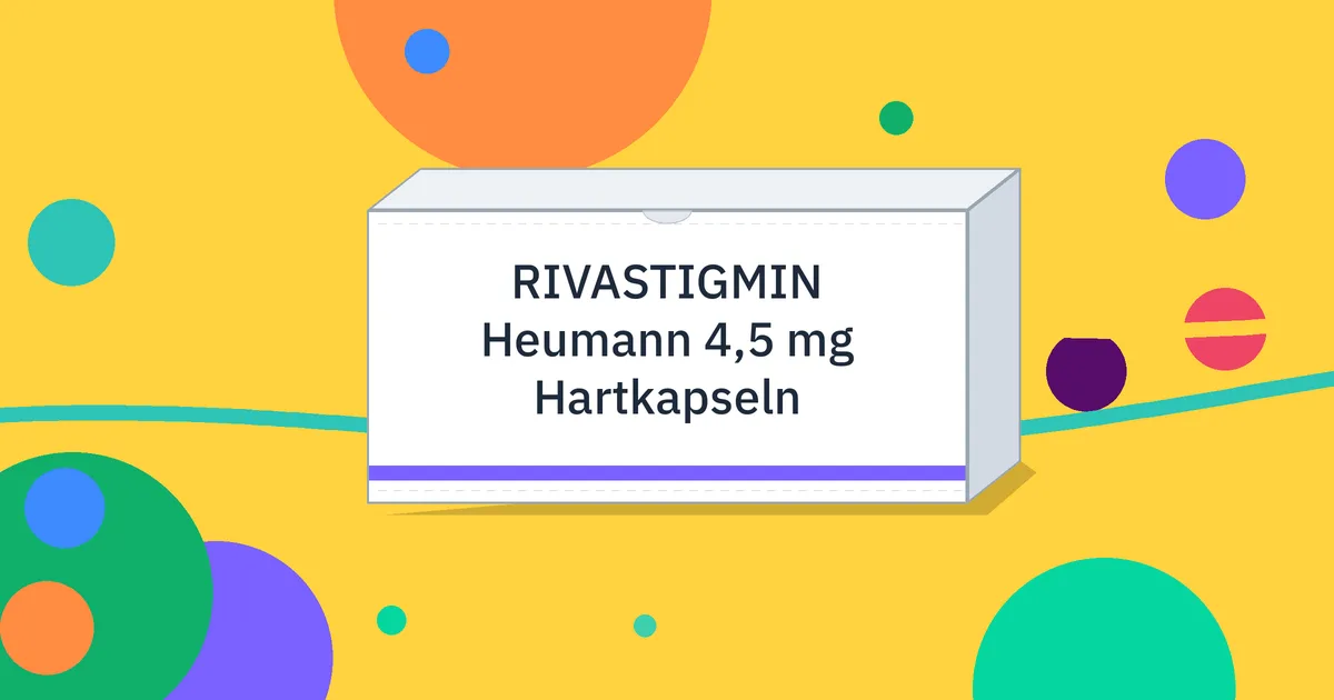 Symbolbild: Packung mit der Aufschrift RIVASTIGMIN Heumann 4,5 mg Hartkapseln (PZN 12350320) – Verfügbarkeit und Bezug in Apotheken in Frankfurt am Main