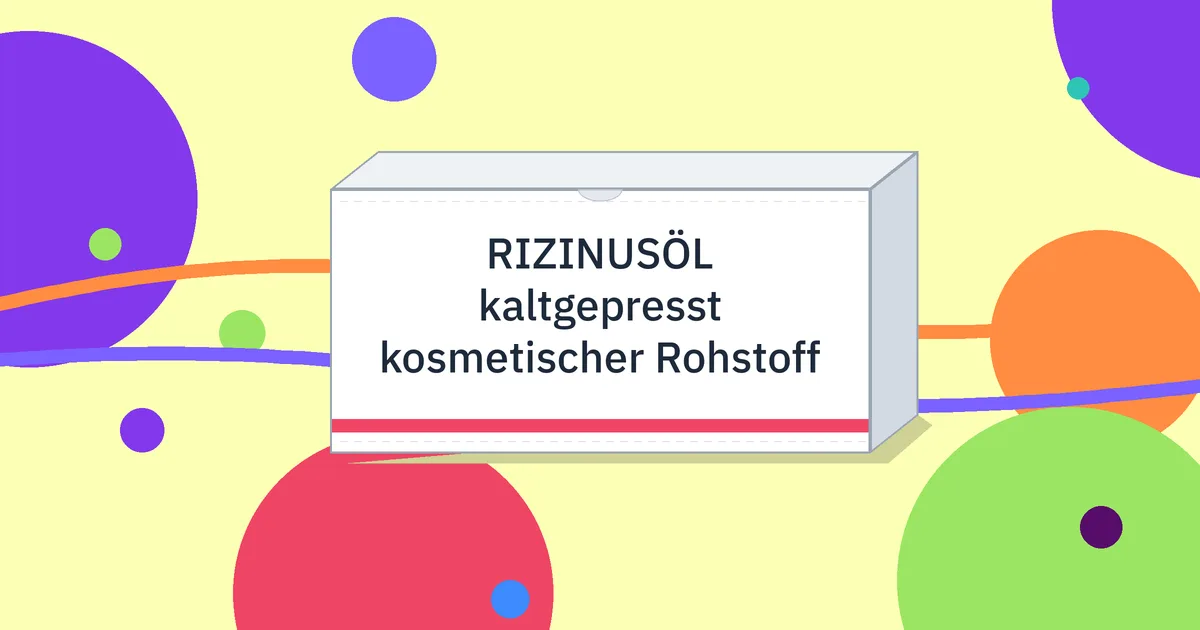 Symbolbild: Packung mit der Aufschrift RIZINUSÖL kaltgepresst kosmetischer Rohstoff (PZN 14165118) – Verfügbarkeit und Bezug in Apotheken in Frankfurt am Main