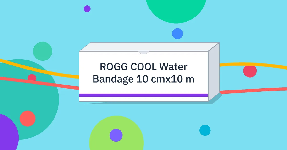 Symbolbild: Packung mit der Aufschrift ROGG COOL Water Bandage 10 cmx10 m (PZN 07118064) – Verfügbarkeit und Bezug in Apotheken in Frankfurt am Main