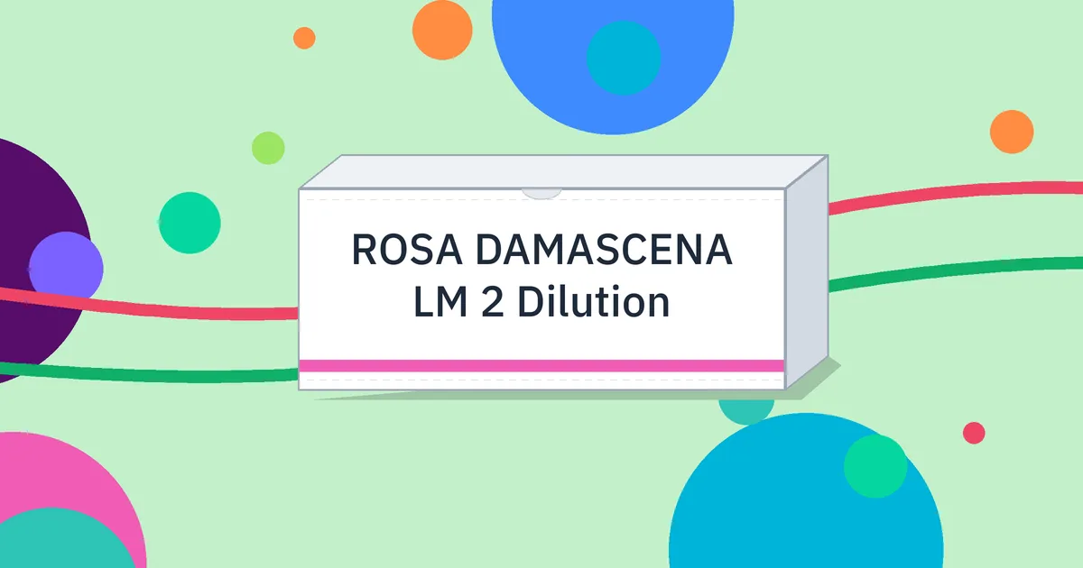 Symbolbild: Packung mit der Aufschrift ROSA DAMASCENA LM 2 Dilution (PZN 13056143) – Verfügbarkeit und Bezug in Apotheken in Frankfurt am Main