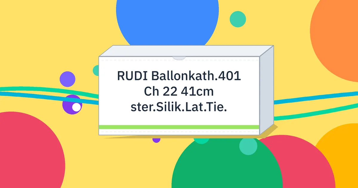 Symbolbild: Packung mit der Aufschrift RUDI Ballonkath.401 Ch 22 41cm ster.Silik.Lat.Tie. (PZN 17863952) – Verfügbarkeit und Bezug in Apotheken in Frankfurt am Main