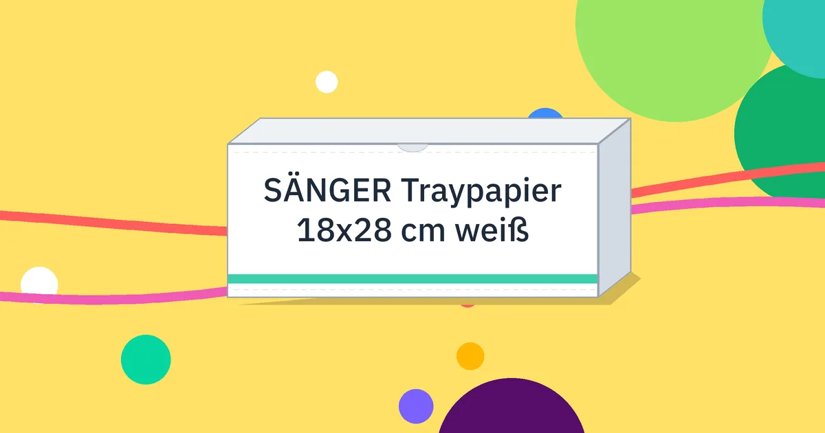 Symbolbild: Packung mit der Aufschrift SÄNGER Traypapier 18x28 cm weiß (PZN 05107062) – Verfügbarkeit und Bezug in Apotheken in Frankfurt am Main