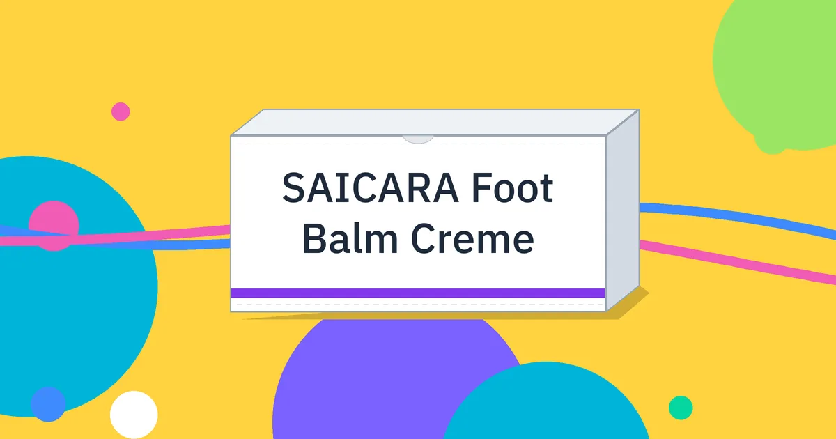 Symbolbild: Packung mit der Aufschrift SAICARA Foot Balm Creme (PZN 07419512) – Verfügbarkeit und Bezug in Apotheken in Frankfurt am Main