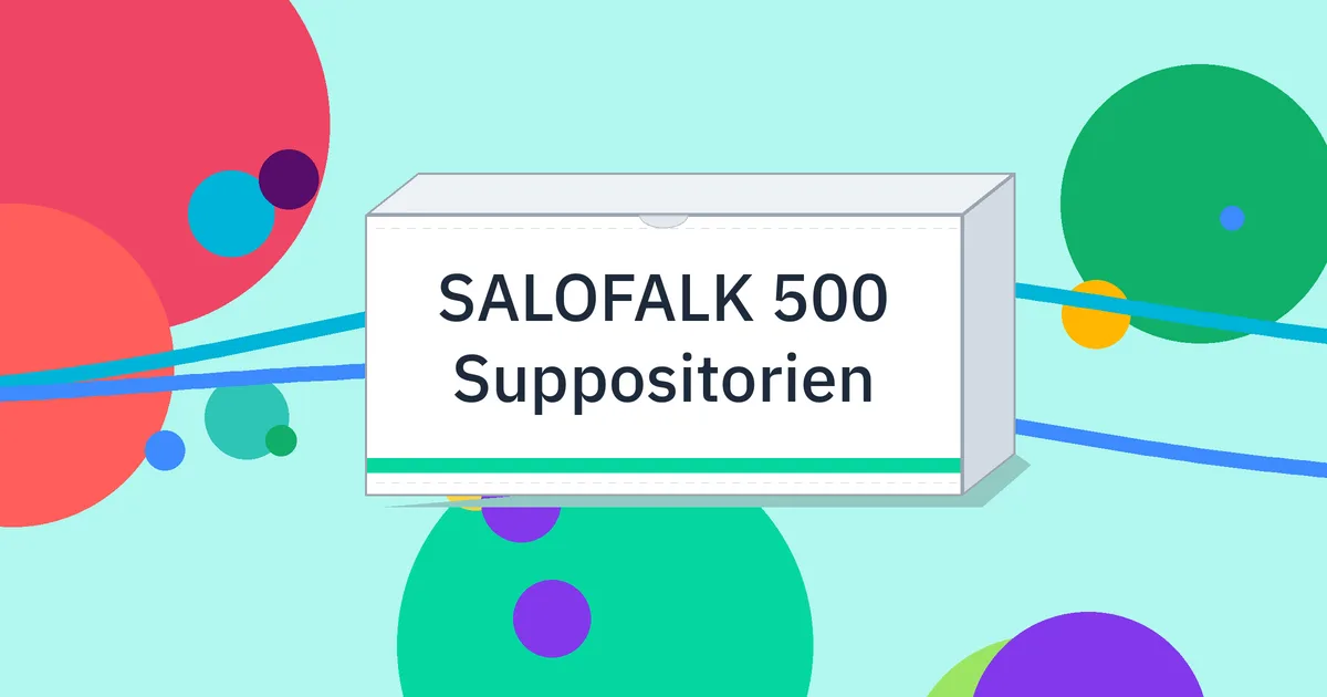 Symbolbild: Packung mit der Aufschrift SALOFALK 500 Suppositorien (PZN 02175844) – Verfügbarkeit und Bezug in Apotheken in Frankfurt am Main