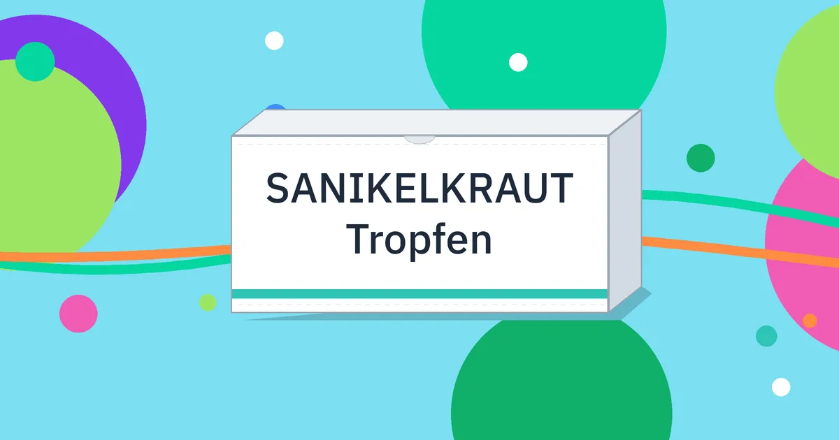 Symbolbild: Packung mit der Aufschrift SANIKELKRAUT Tropfen (PZN 11602713) – Verfügbarkeit und Bezug in Apotheken in Frankfurt am Main