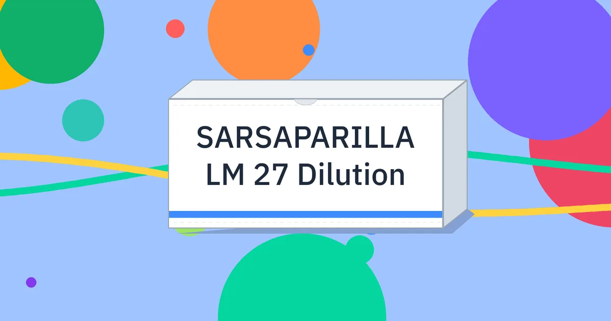 Symbolbild: Packung mit der Aufschrift SARSAPARILLA LM 27 Dilution (PZN 13183261) – Verfügbarkeit und Bezug in Apotheken in Frankfurt am Main