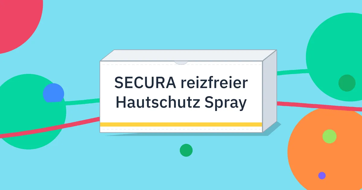 Symbolbild: Packung mit der Aufschrift SECURA reizfreier Hautschutz Spray (PZN 09384870) – Verfügbarkeit und Bezug in Apotheken in Frankfurt am Main