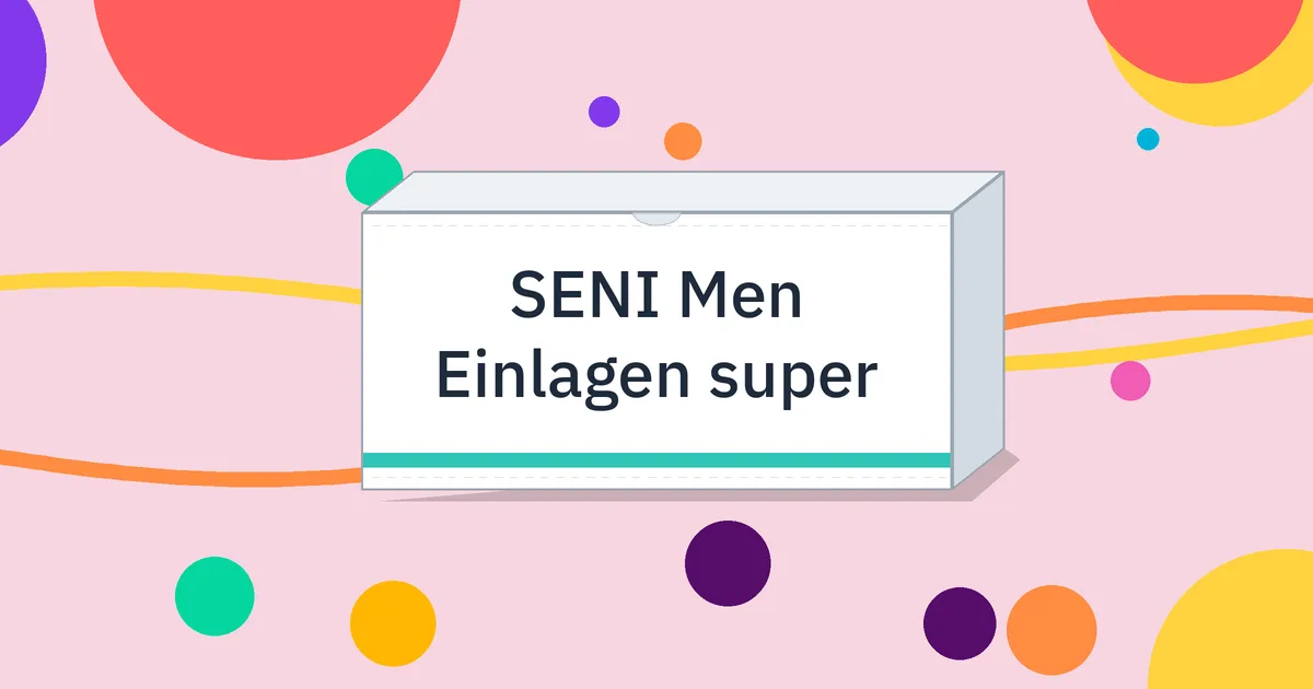 Symbolbild: Packung mit der Aufschrift SENI Men Einlagen super (PZN 19527224) – Verfügbarkeit und Bezug in Apotheken in Frankfurt am Main
