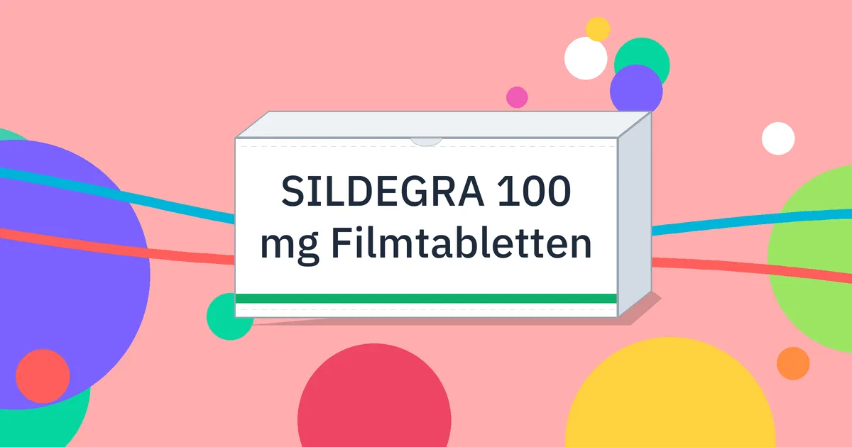 Symbolbild: Packung mit der Aufschrift SILDEGRA 100 mg Filmtabletten (PZN 07024713) – Verfügbarkeit und Bezug in Apotheken in Frankfurt am Main