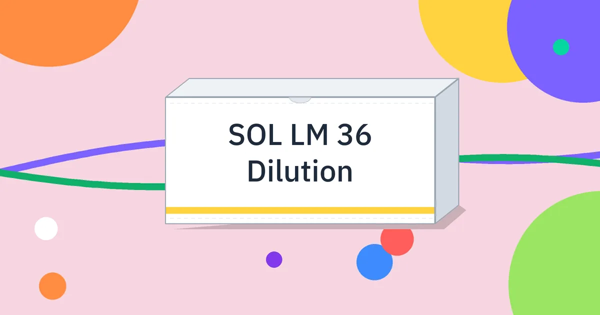 Symbolbild: Packung mit der Aufschrift SOL LM 36 Dilution (PZN 13192159) – Verfügbarkeit und Bezug in Apotheken in Frankfurt am Main