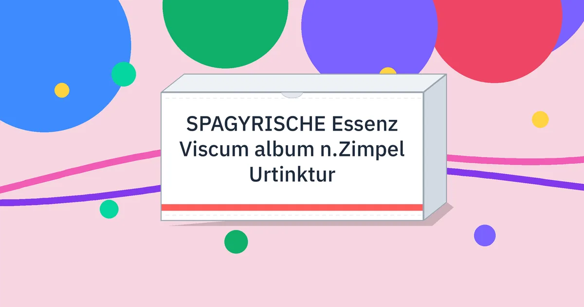 Symbolbild: Packung mit der Aufschrift SPAGYRISCHE Essenz Viscum album n.Zimpel Urtinktur (PZN 11137601) – Verfügbarkeit und Bezug in Apotheken in Frankfurt am Main