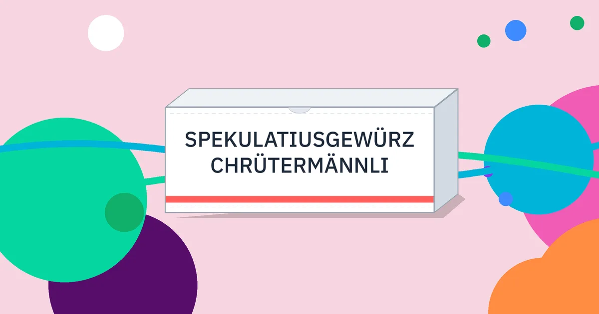 Symbolbild: Packung mit der Aufschrift SPEKULATIUSGEWÜRZ CHRÜTERMÄNNLI (PZN 01186283) – Verfügbarkeit und Bezug in Apotheken in Frankfurt am Main