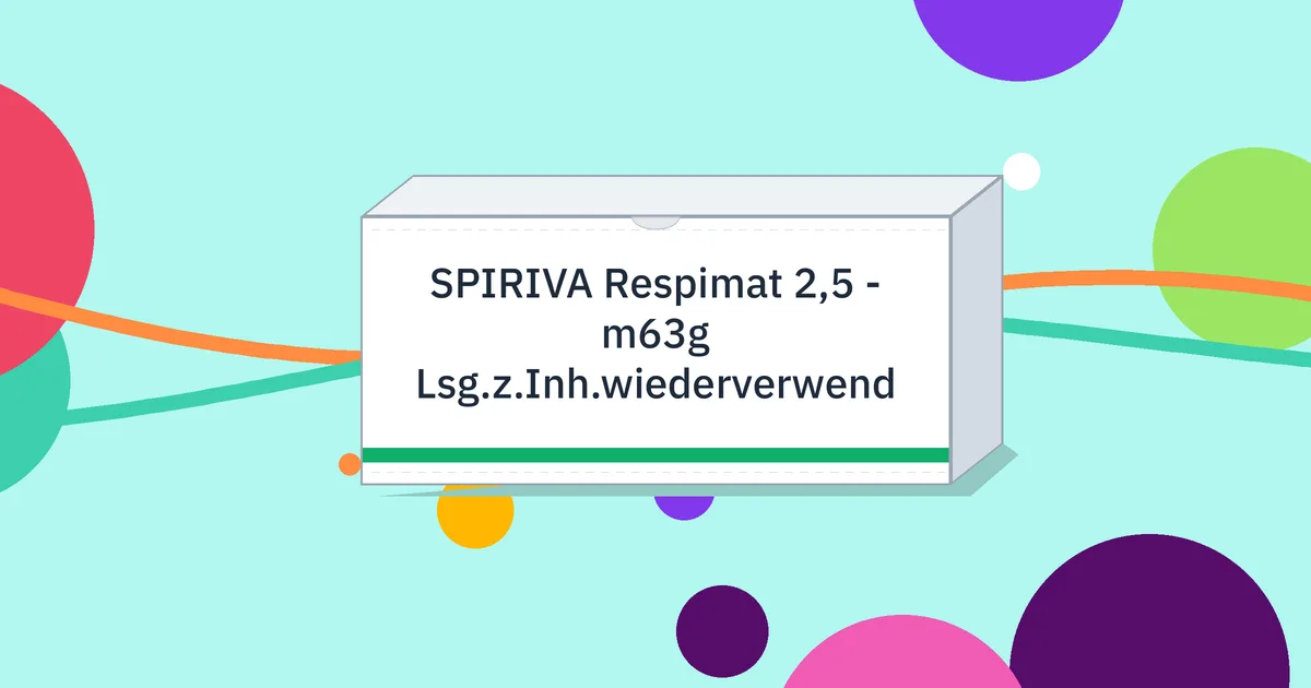 Symbolbild: Packung mit der Aufschrift SPIRIVA Respimat 2,5 -m63g Lsg.z.Inh.wiederverwend (PZN 16232221) – Verfügbarkeit und Bezug in Apotheken in Frankfurt am Main