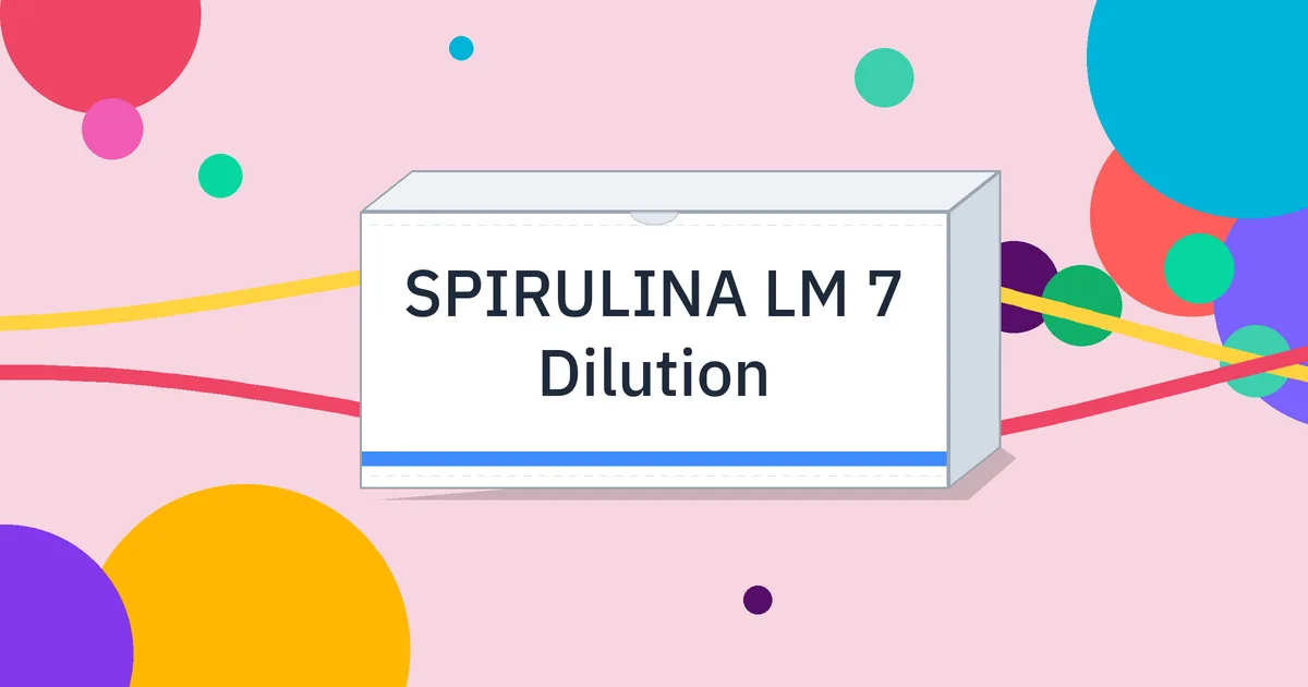 Symbolbild: Packung mit der Aufschrift SPIRULINA LM 7 Dilution (PZN 13682604) – Verfügbarkeit und Bezug in Apotheken in Frankfurt am Main