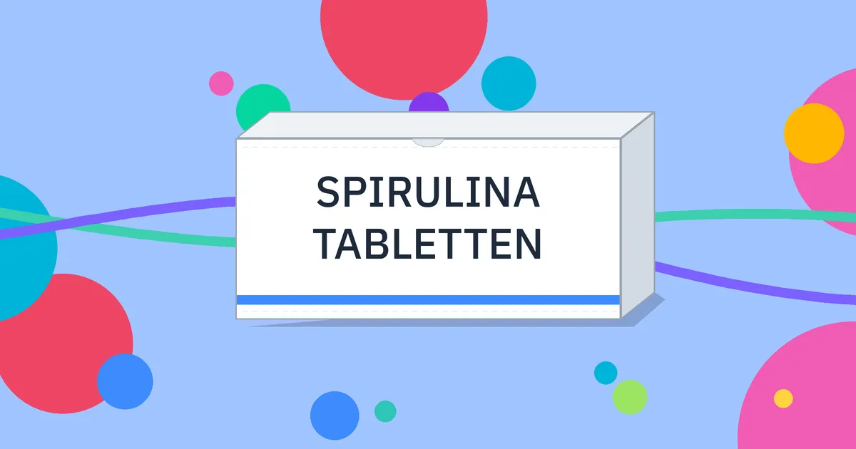 Symbolbild: Packung mit der Aufschrift SPIRULINA TABLETTEN (PZN 07038187) – Verfügbarkeit und Bezug in Apotheken in Frankfurt am Main