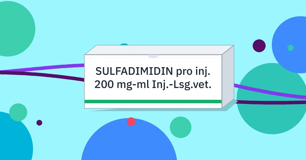 Symbolbild: Packung mit der Aufschrift SULFADIMIDIN pro inj. 200 mg-ml Inj.-Lsg.vet. (PZN 01986291) – Verfügbarkeit und Bezug in Apotheken in Frankfurt am Main