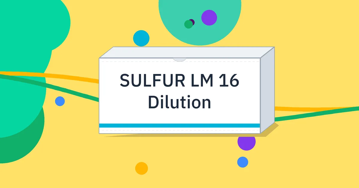 Symbolbild: Packung mit der Aufschrift SULFUR LM 16 Dilution (PZN 13210012) – Verfügbarkeit und Bezug in Apotheken in Frankfurt am Main