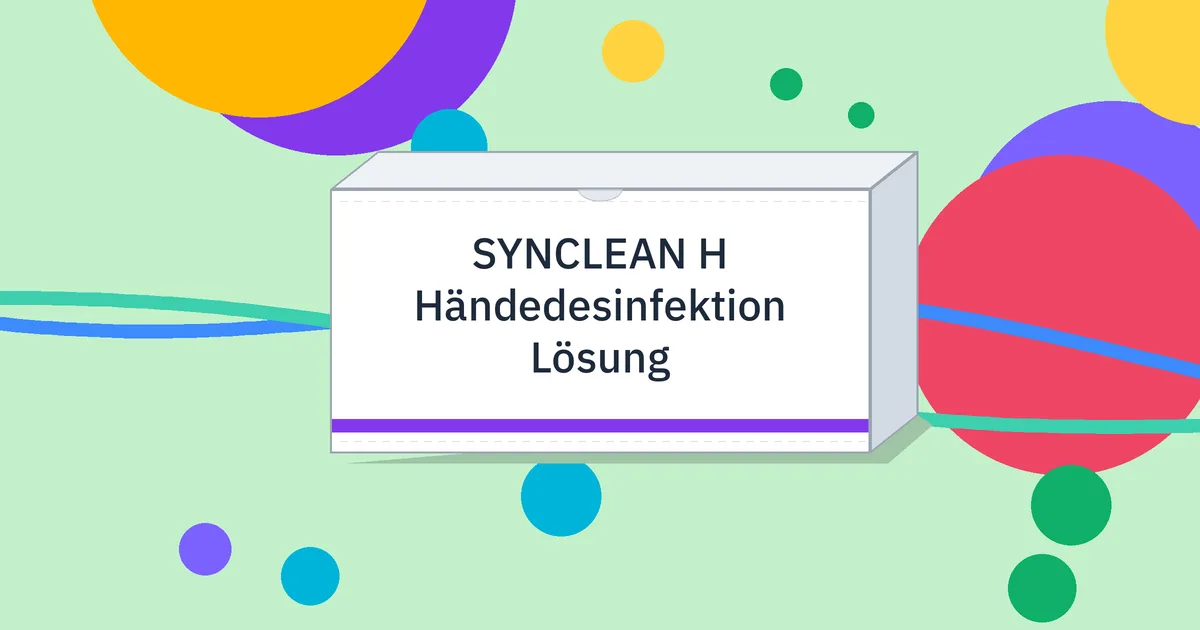 Symbolbild: Packung mit der Aufschrift SYNCLEAN H Händedesinfektion Lösung (PZN 16758621) – Verfügbarkeit und Bezug in Apotheken in Frankfurt am Main