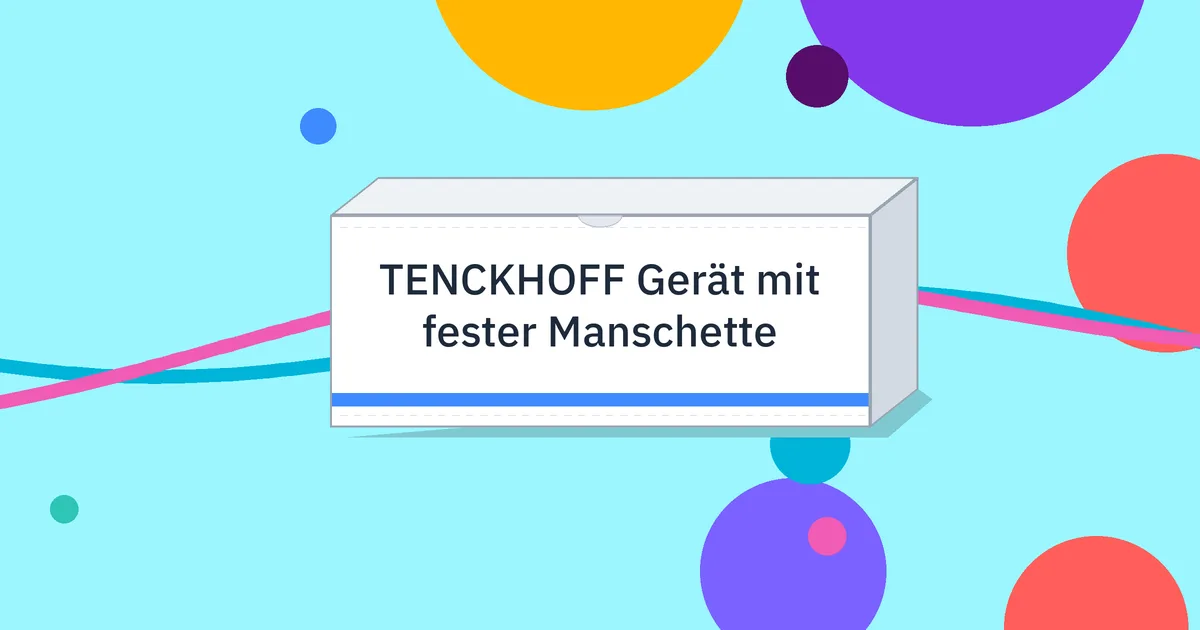 Symbolbild: Packung mit der Aufschrift TENCKHOFF Gerät mit fester Manschette (PZN 02241759) – Verfügbarkeit und Bezug in Apotheken in Frankfurt am Main
