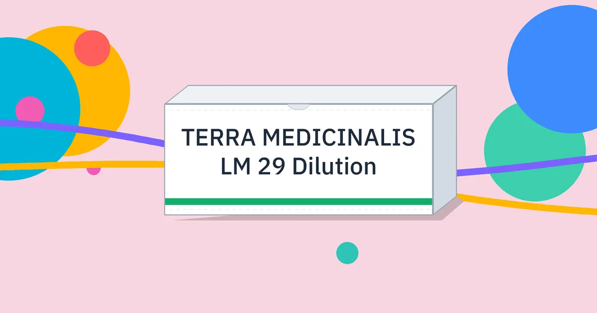 Symbolbild: Packung mit der Aufschrift TERRA MEDICINALIS LM 29 Dilution (PZN 13217296) – Verfügbarkeit und Bezug in Apotheken in Frankfurt am Main