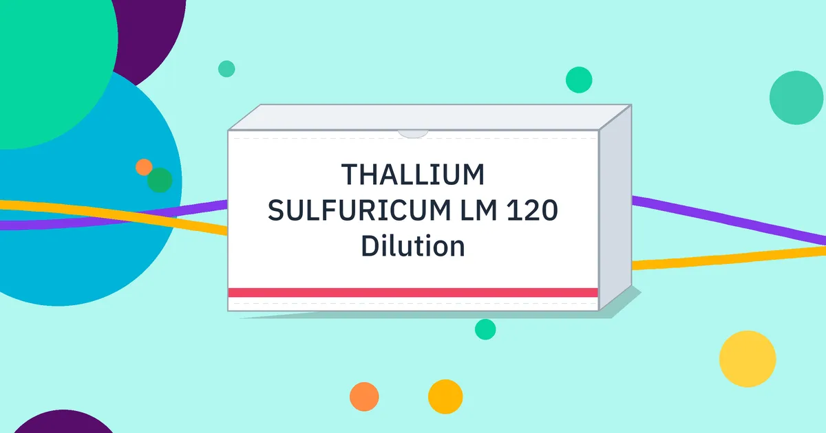 Symbolbild: Packung mit der Aufschrift THALLIUM SULFURICUM LM 120 Dilution (PZN 13219131) – Verfügbarkeit und Bezug in Apotheken in Frankfurt am Main