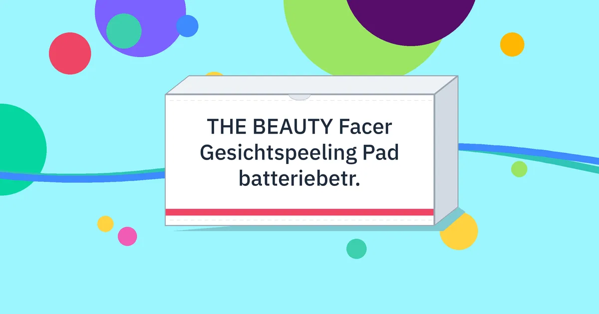 Symbolbild: Packung mit der Aufschrift THE BEAUTY Facer Gesichtspeeling Pad batteriebetr. (PZN 14155657) – Verfügbarkeit und Bezug in Apotheken in Frankfurt am Main