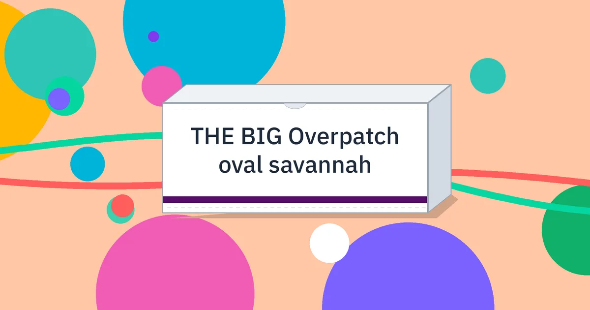 Symbolbild: Packung mit der Aufschrift THE BIG Overpatch oval savannah (PZN 19867894) – Verfügbarkeit und Bezug in Apotheken in Frankfurt am Main