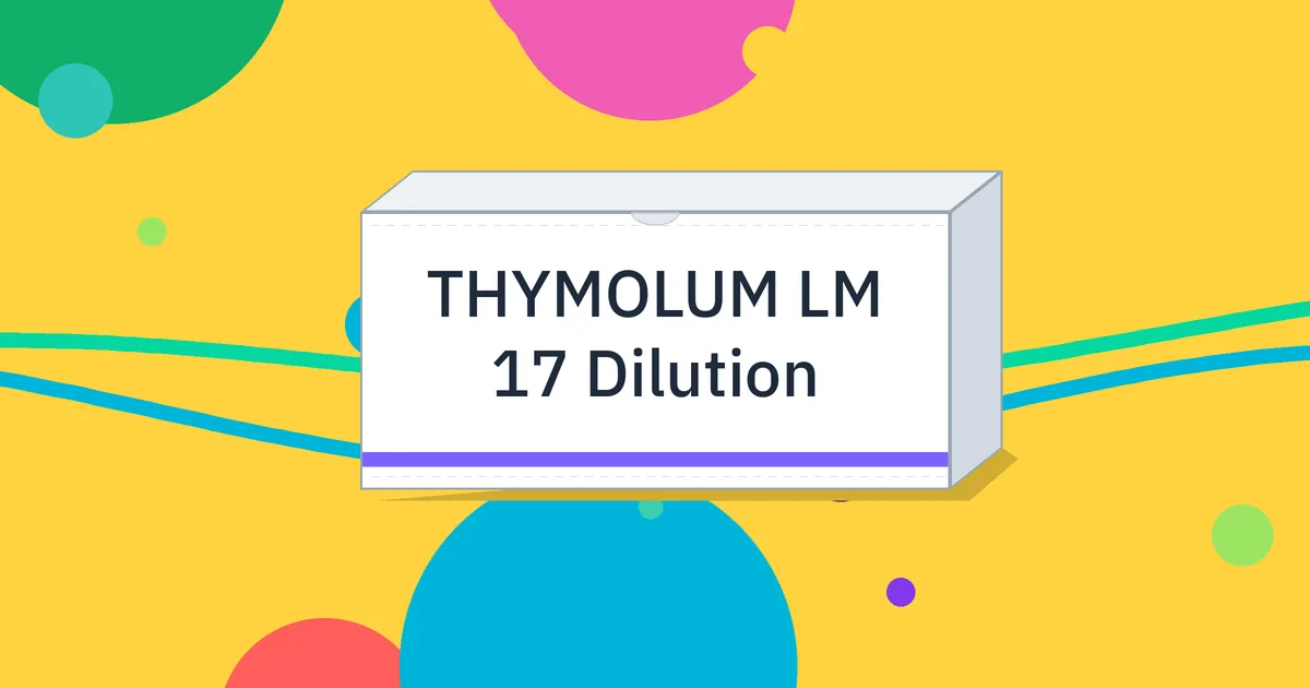 Symbolbild: Packung mit der Aufschrift THYMOLUM LM 17 Dilution (PZN 13222558) – Verfügbarkeit und Bezug in Apotheken in Frankfurt am Main