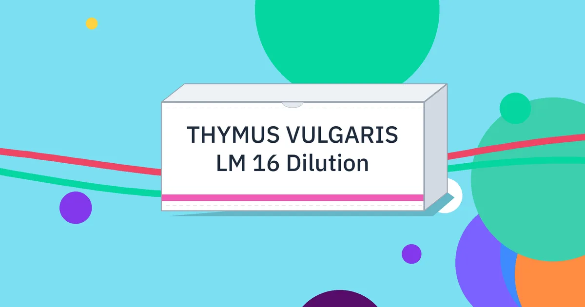 Symbolbild: Packung mit der Aufschrift THYMUS VULGARIS LM 16 Dilution (PZN 13223463) – Verfügbarkeit und Bezug in Apotheken in Frankfurt am Main