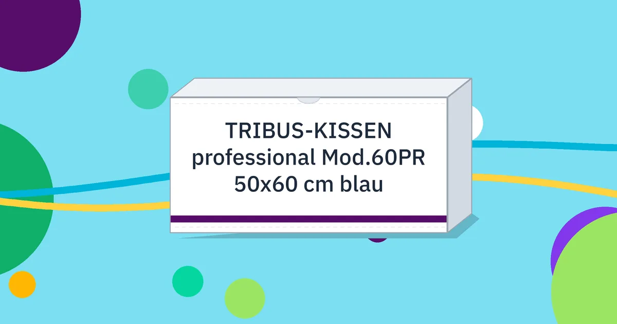 Symbolbild: Packung mit der Aufschrift TRIBUS-KISSEN professional Mod.60PR 50x60 cm blau (PZN 17942261) – Verfügbarkeit und Bezug in Apotheken in Frankfurt am Main