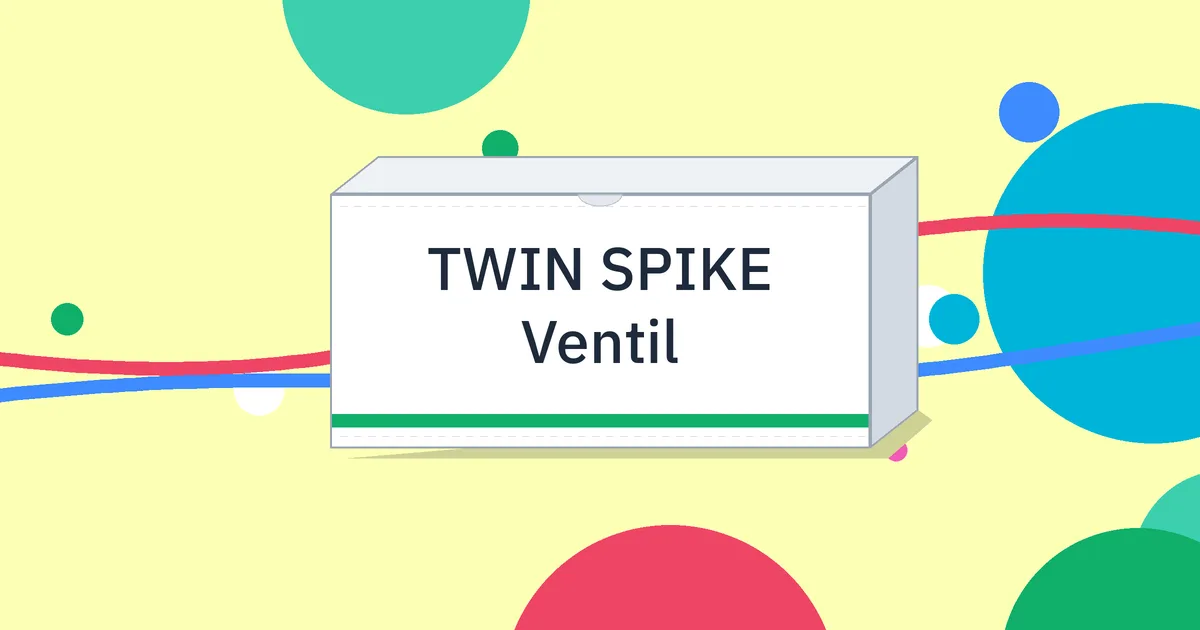Symbolbild: Packung mit der Aufschrift TWIN SPIKE Ventil (PZN 07185221) – Verfügbarkeit und Bezug in Apotheken in Frankfurt am Main