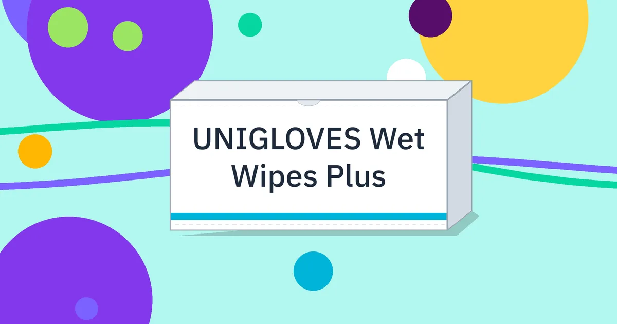 Symbolbild: Packung mit der Aufschrift UNIGLOVES Wet Wipes Plus (PZN 18332180) – Verfügbarkeit und Bezug in Apotheken in Frankfurt am Main