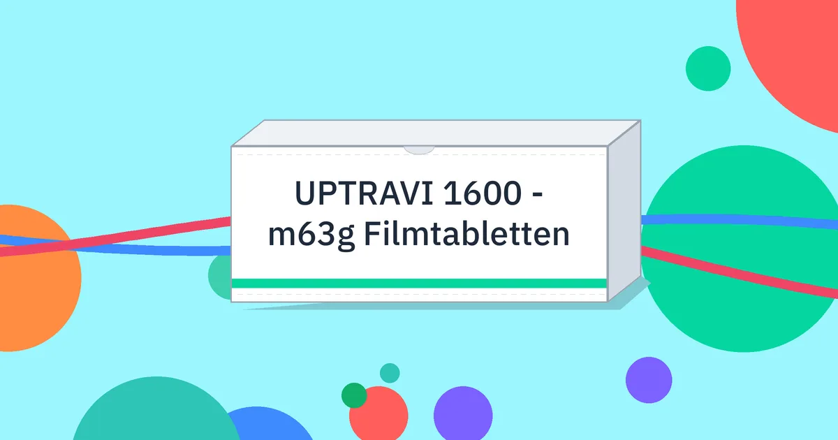 Symbolbild: Packung mit der Aufschrift UPTRAVI 1600 -m63g Filmtabletten (PZN 11579322) – Verfügbarkeit und Bezug in Apotheken in Frankfurt am Main