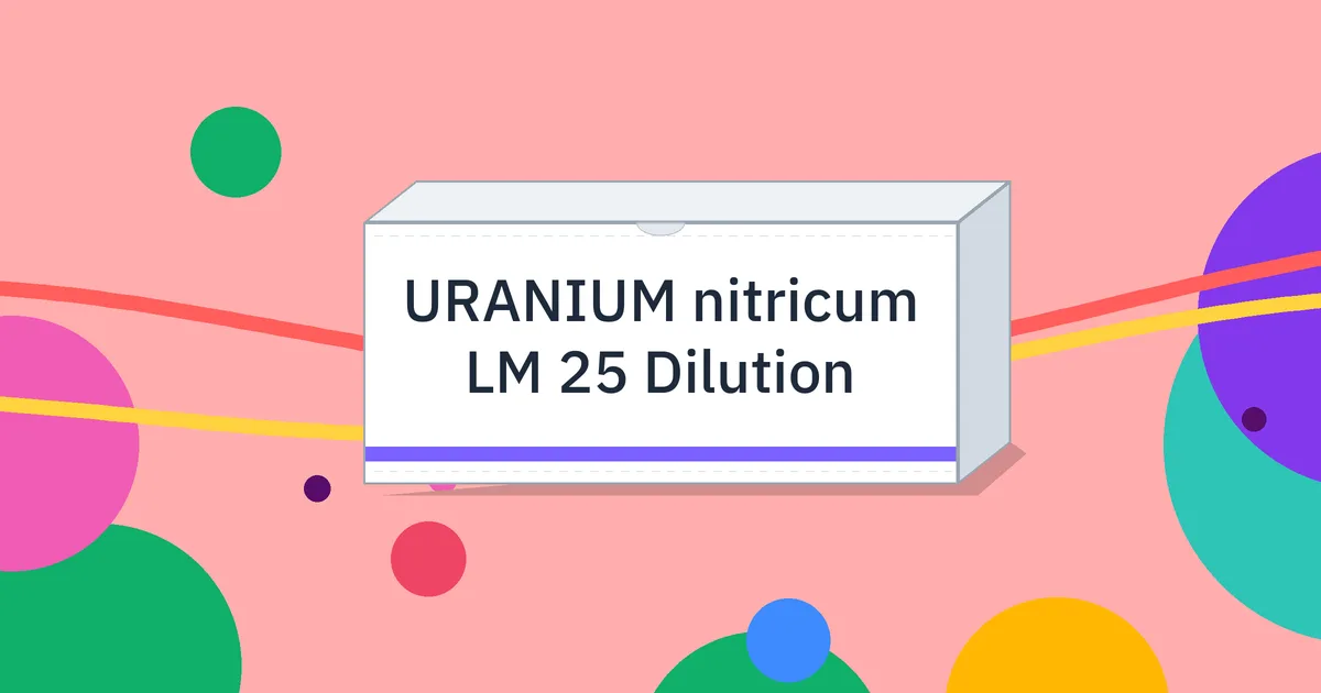 Symbolbild: Packung mit der Aufschrift URANIUM nitricum LM 25 Dilution (PZN 13256439) – Verfügbarkeit und Bezug in Apotheken in Frankfurt am Main