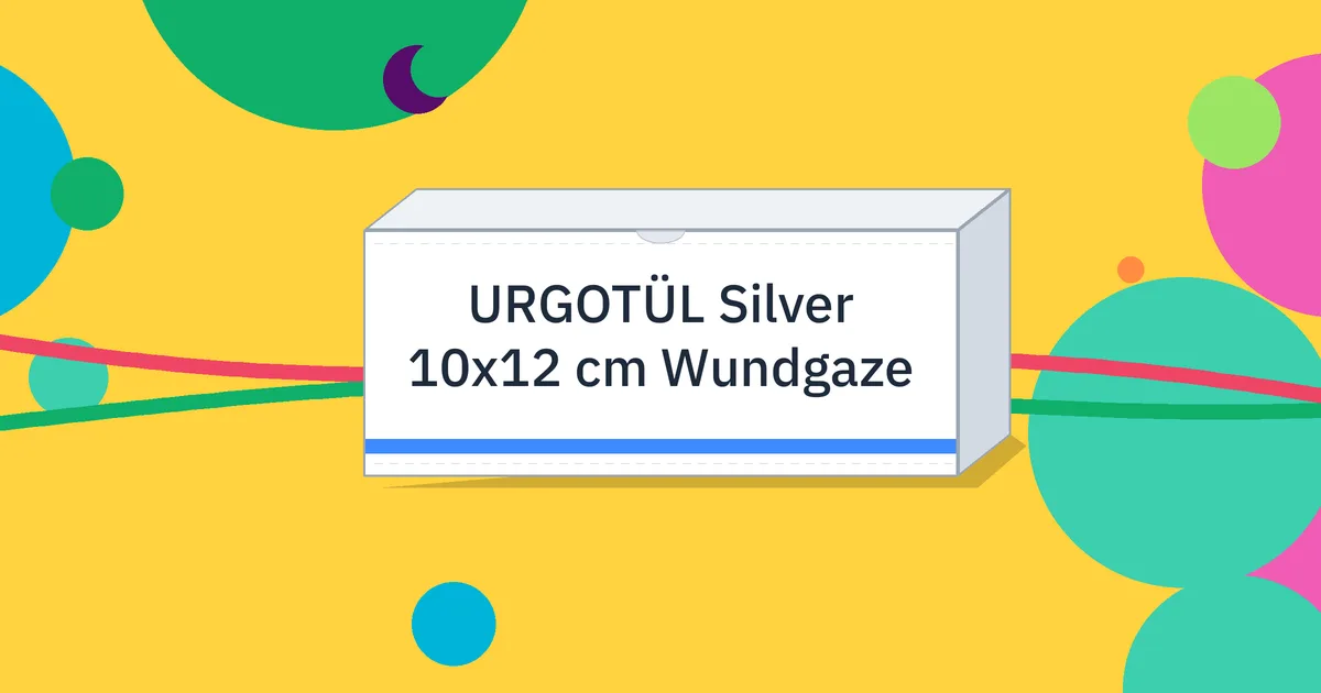 Symbolbild: Packung mit der Aufschrift URGOTÜL Silver 10x12 cm Wundgaze (PZN 19073881) – Verfügbarkeit und Bezug in Apotheken in Frankfurt am Main
