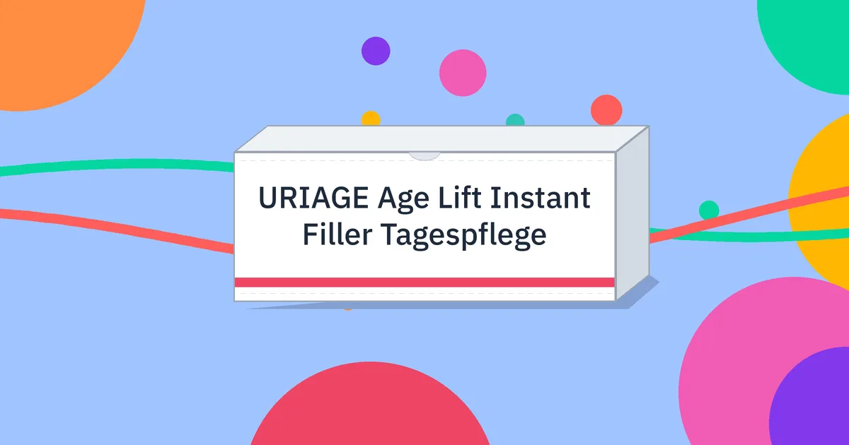 Symbolbild: Packung mit der Aufschrift URIAGE Age Lift Instant Filler Tagespflege (PZN 18193086) – Verfügbarkeit und Bezug in Apotheken in Frankfurt am Main