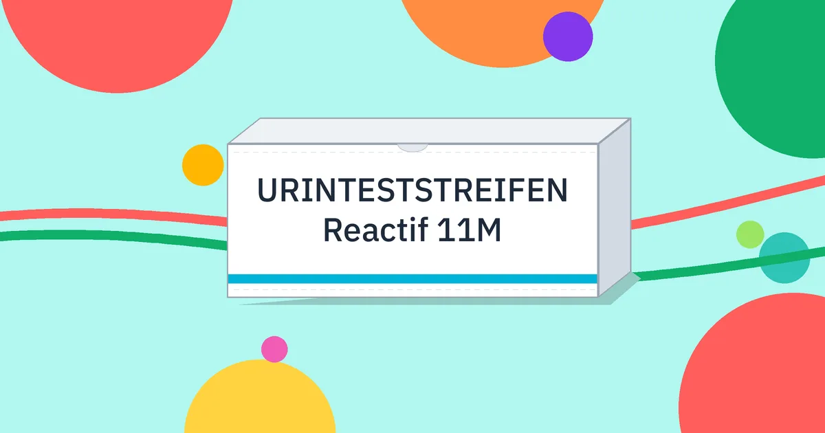 Symbolbild: Packung mit der Aufschrift URINTESTSTREIFEN Reactif 11M (PZN 13695512) – Verfügbarkeit und Bezug in Apotheken in Frankfurt am Main