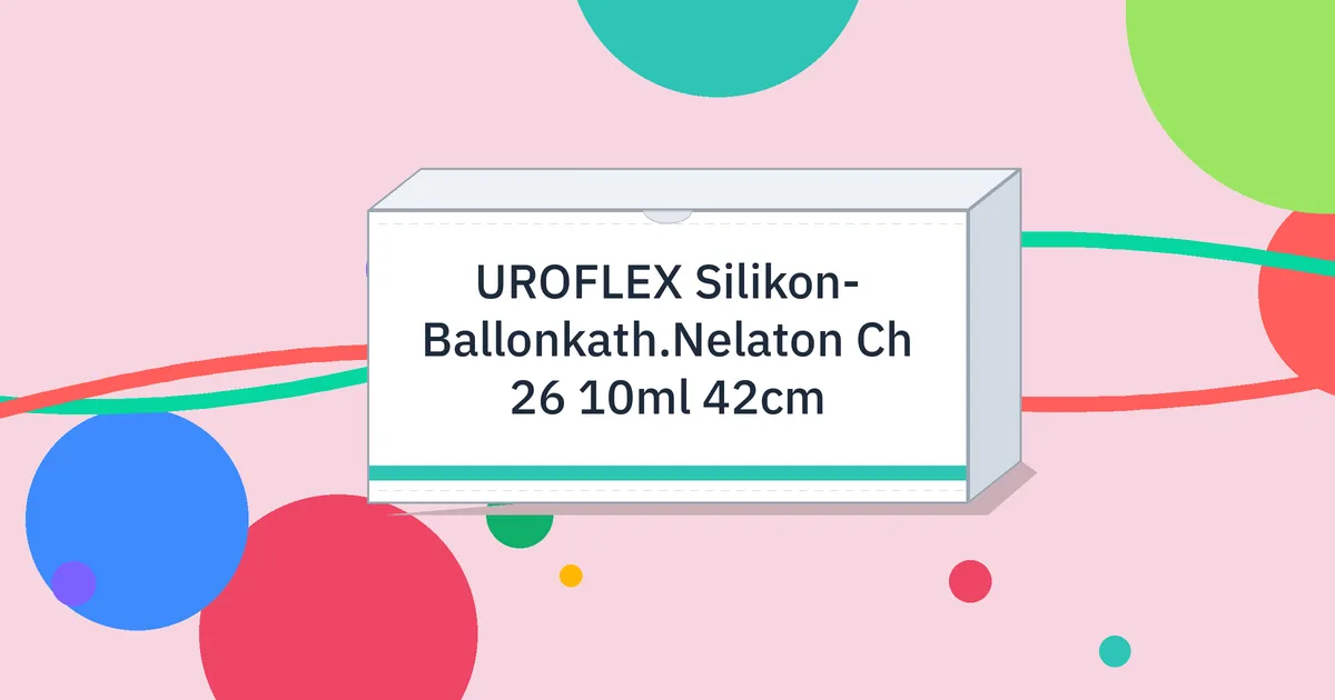Symbolbild: Packung mit der Aufschrift UROFLEX Silikon-Ballonkath.Nelaton Ch 26 10ml 42cm (PZN 16240479) – Verfügbarkeit und Bezug in Apotheken in Frankfurt am Main