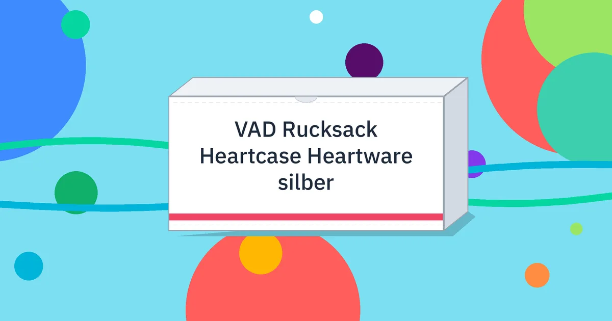 Symbolbild: Packung mit der Aufschrift VAD Rucksack Heartcase Heartware silber (PZN 18500068) – Verfügbarkeit und Bezug in Apotheken in Frankfurt am Main